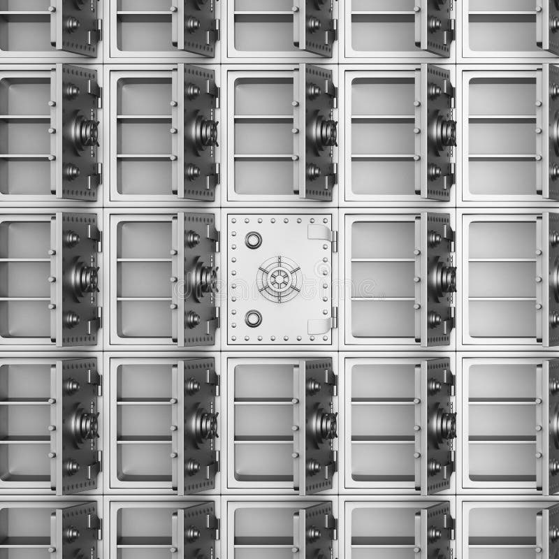 Safe on White Background. Isolated 3D Stock Illustration - Illustration ...