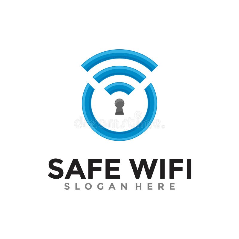 Safe Wifi Logo Design Concept Stock Vector - Illustration of creative ...