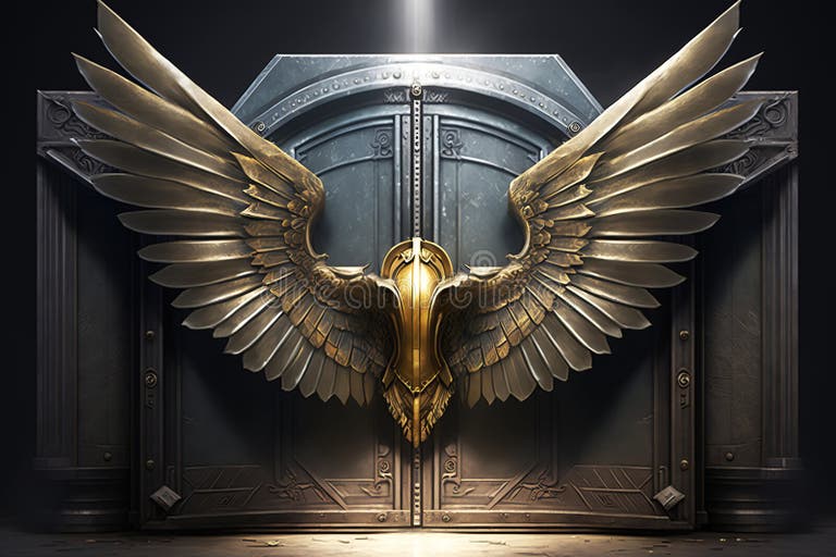 Safe with Wings. Generative AI. Stock Illustration - Illustration of ...