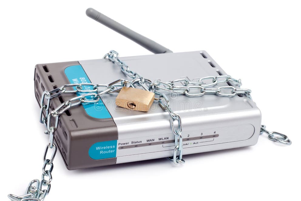 Safe wireless router stock image. Image of line, encryption - 18058979