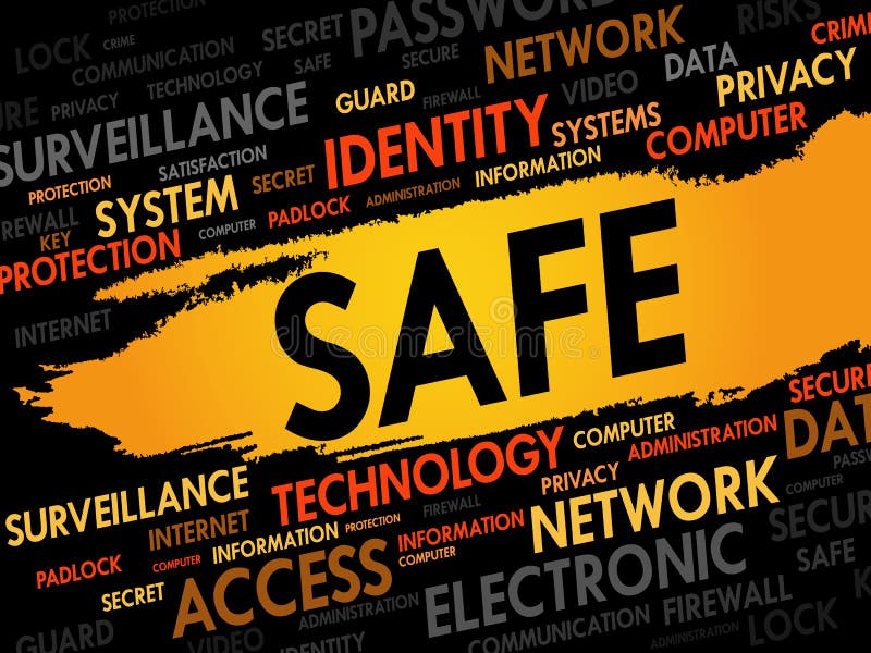 Safe for word stock vector. Illustration of words, safe - 178954719