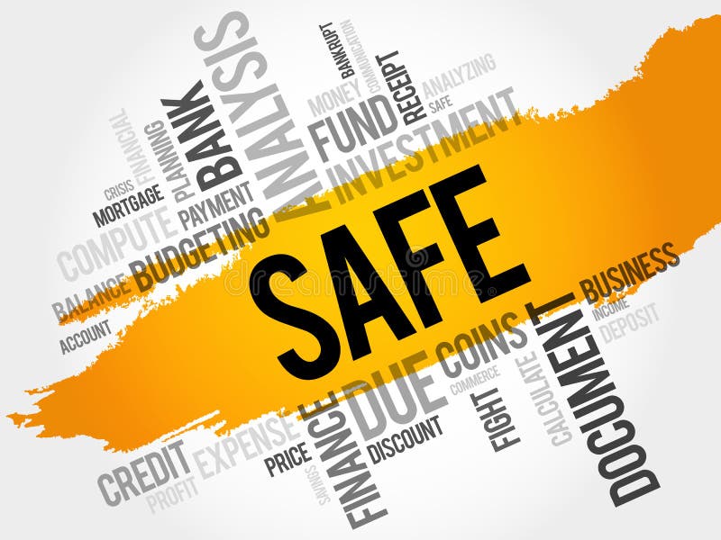 Safe Word Made With Building Blocks Isolated On White Stock Image ...