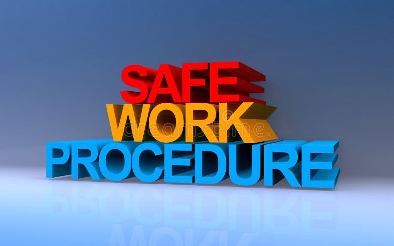 Safe Work Procedure on Blue Stock Illustration - Illustration of ...