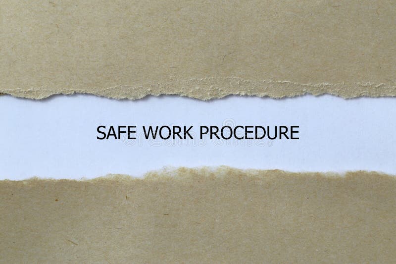 Safe Work Procedure on White Paper Stock Image - Image of safety ...