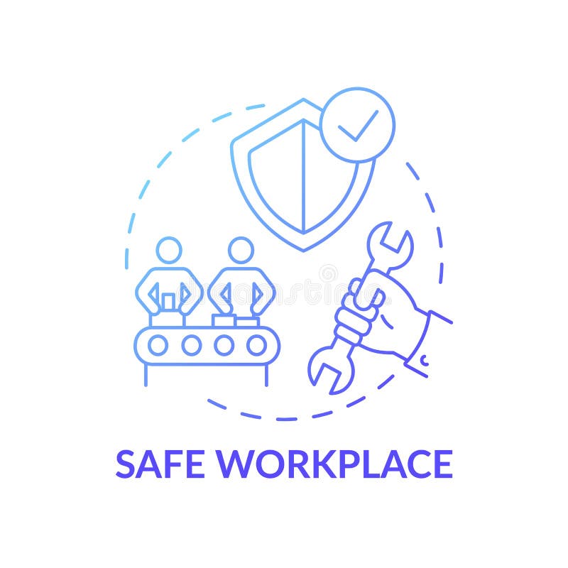 Safe Workplace Icon. Clean Office Desk with Sanitizer Bottle Line ...