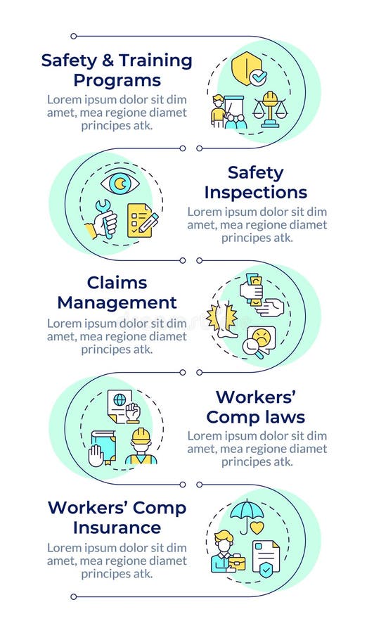 Safe Workplace Infographic Vertical Sequence Stock Vector ...
