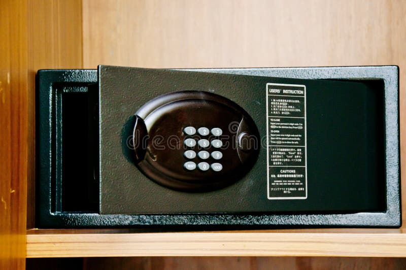 Safebox in hotel stock photo. Image of gray, security - 22200360