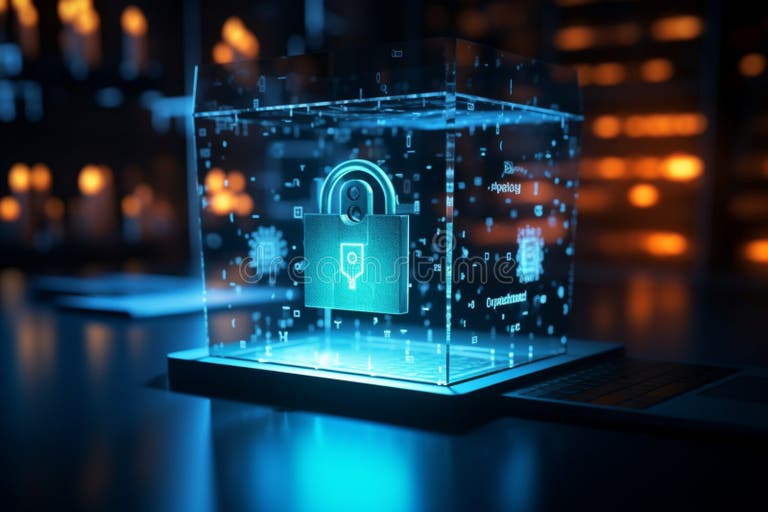 Safeguarding User Privacy Cybersecurity Shields through Encryption, Highlighting Data Protection ...