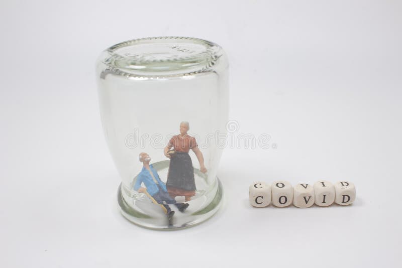 A Figure Safely Inside a Shield Dome that Protects from Virus Stock ...