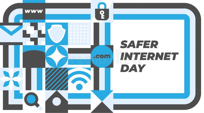 Safer Internet Day. Cyber Security Concept Template for Banner, Card ...