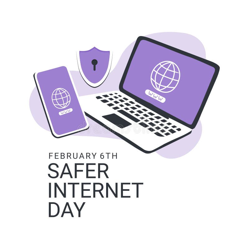 Safer Internet Day Poster Template Vector Stock Stock Vector ...