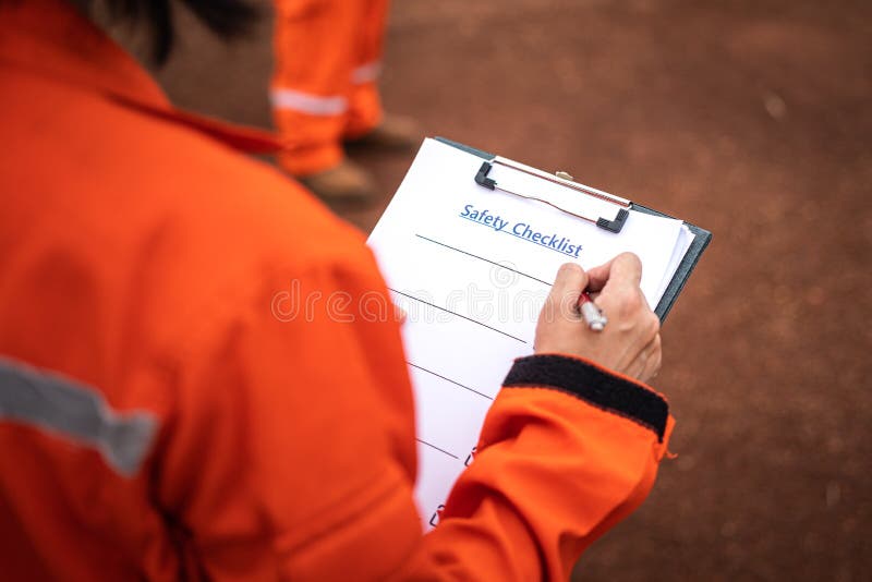 Safety Audit and Inspection - Writing Note on Paper. Stock Image ...