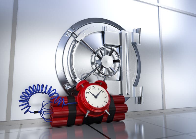 Safety of bank vault stock illustration. Illustration of bomb - 50730503