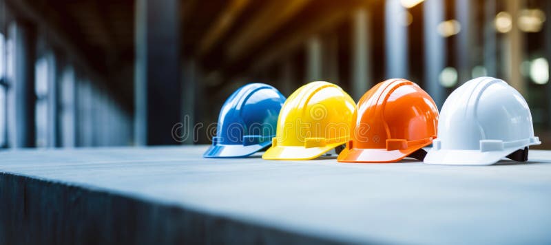 Safety Banner. Building Construction Engineering Concept Background ...