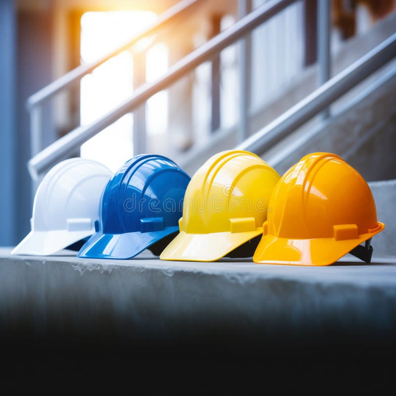 Safety Banner. Building Construction Engineering Concept Background ...