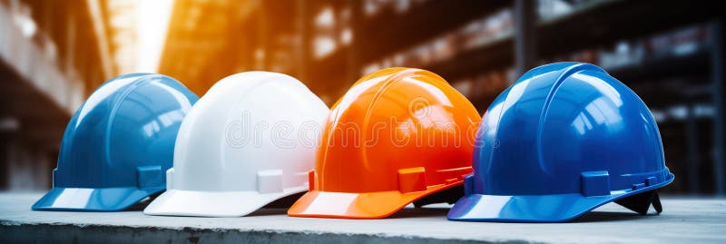 Safety Banner. Building Construction Engineering Concept Background ...