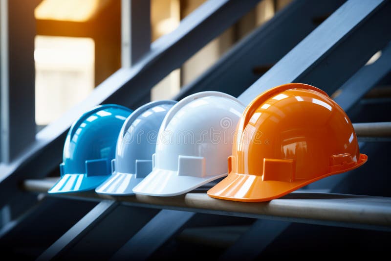 Safety Banner. Building Construction Engineering Concept Background ...