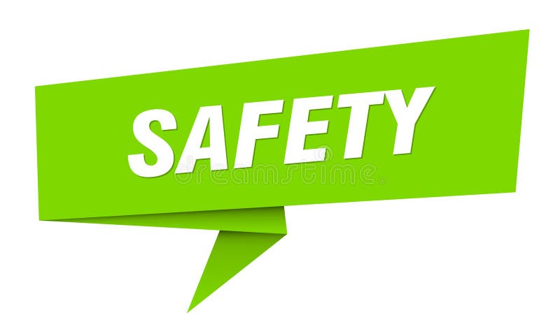 Safety Banner. Safety Speech Bubble, Label, Sticker, Sign Template ...