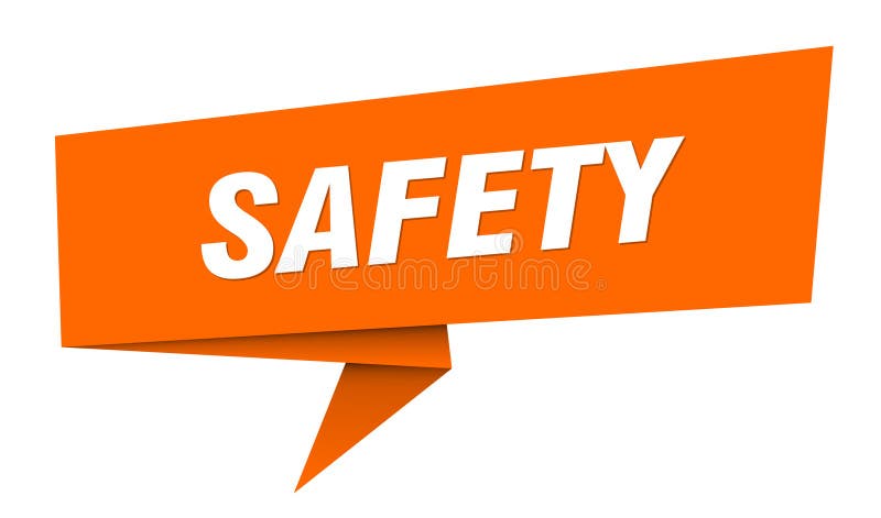 Safety Banner. Safety Speech Bubble, Label, Sticker, Sign Template ...