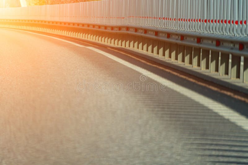 Safety Barriers on Highway. Anodized Safety Steel Barrier. Enhancing ...