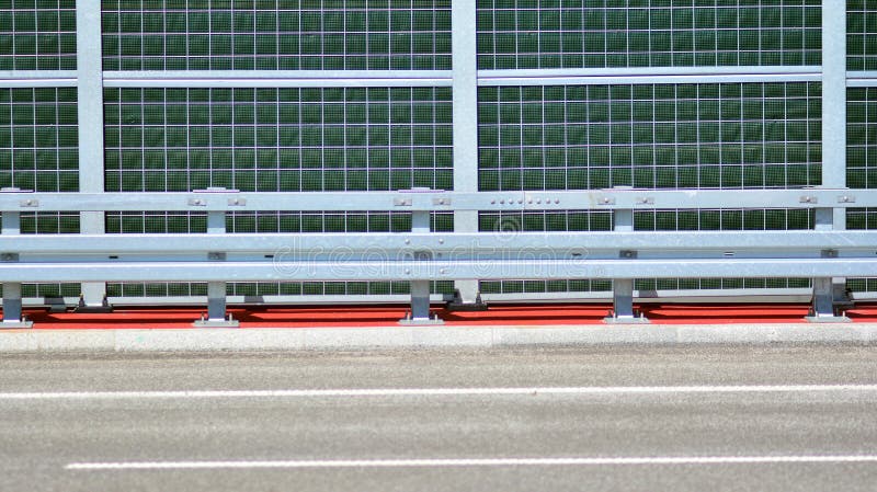 Safety Barriers on the Highway. Stock Photo - Image of background ...