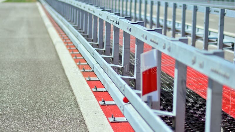Safety Barriers on the Highway. Stock Photo - Image of highway ...