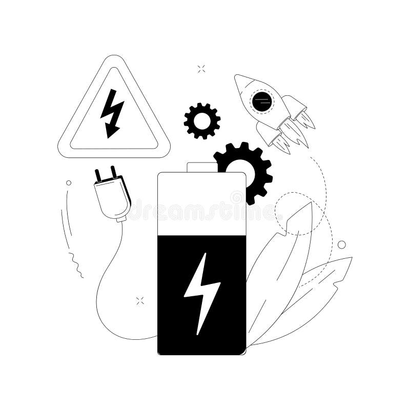 Safety Battery Abstract Concept Vector Illustration. Stock Vector ...