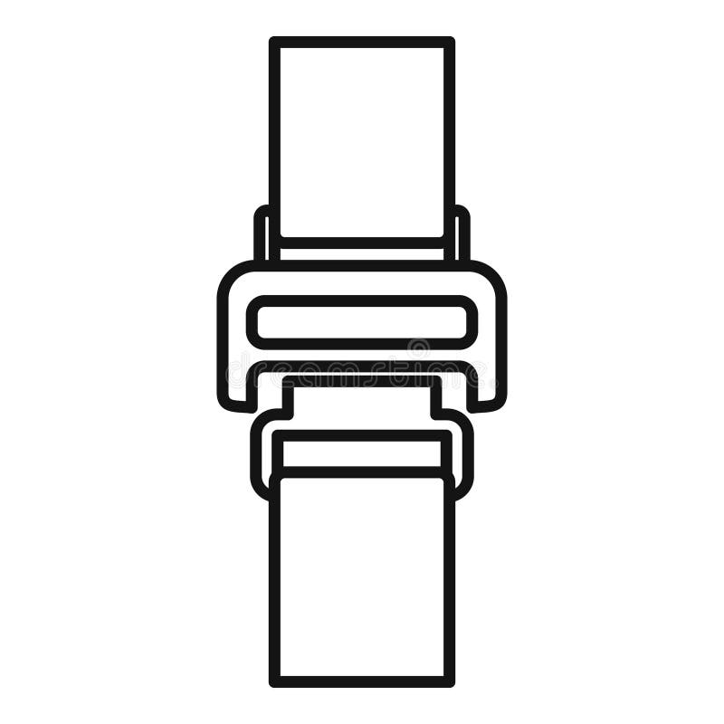 Safety Belt Buckle Fastened Securing from Danger Icon Stock ...