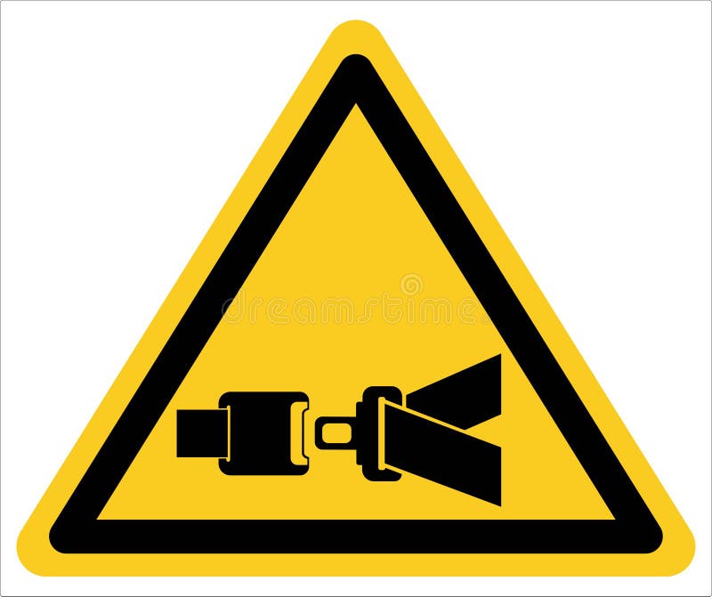 Safety Belt Warning Signs, Notice Signs, Mandatory Signs Stock Vector ...