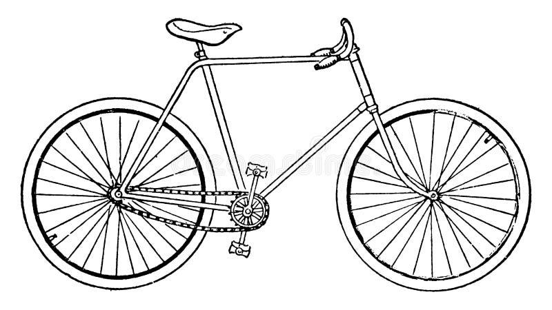 Safety Bicycle, Vintage Illustration Stock Vector - Illustration of ...
