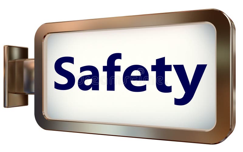 Safety on Billboard Background Stock Illustration - Illustration of ...