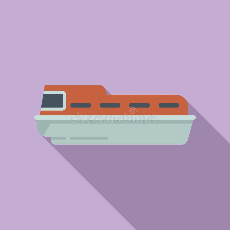 Safety Boat Icon Flat Vector. Rescue Boat Stock Illustration ...