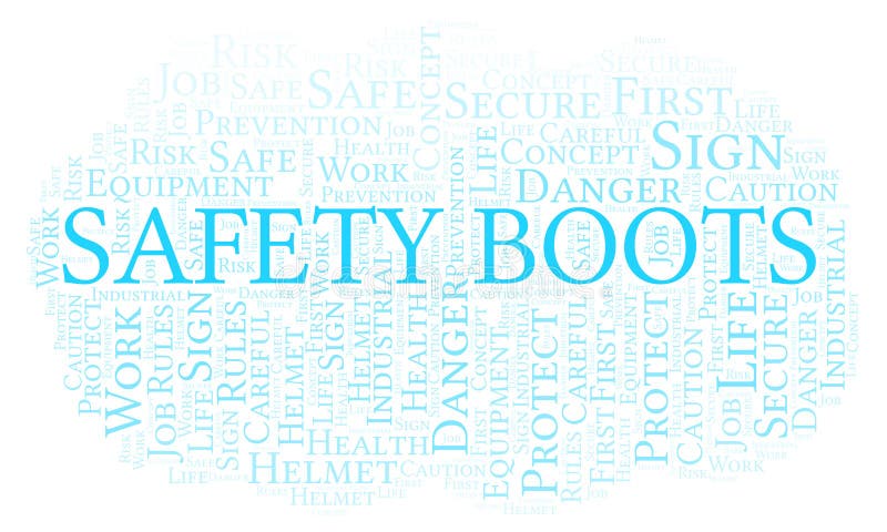 Safety boots sign stock illustration. Illustration of boots - 6887817