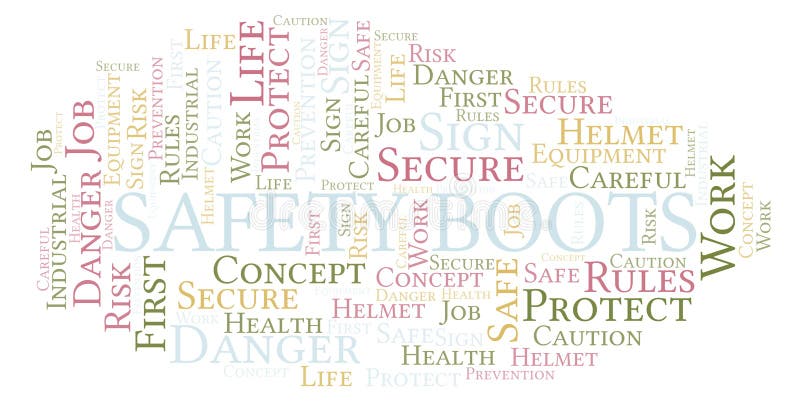 Safety boots sign stock illustration. Illustration of boots - 6887817