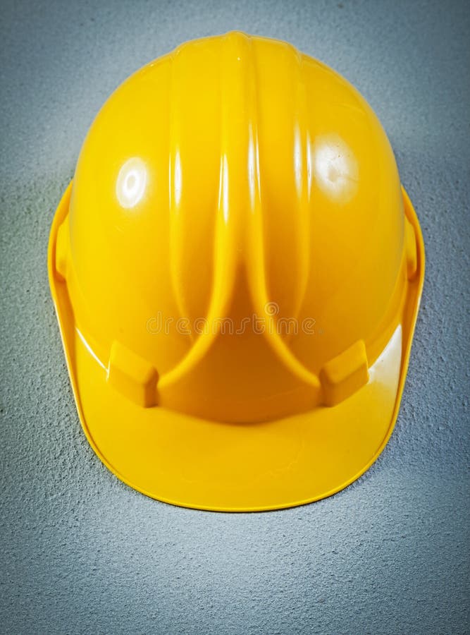 Safety Building Helmet on Concrete Background Construction Conce Stock ...