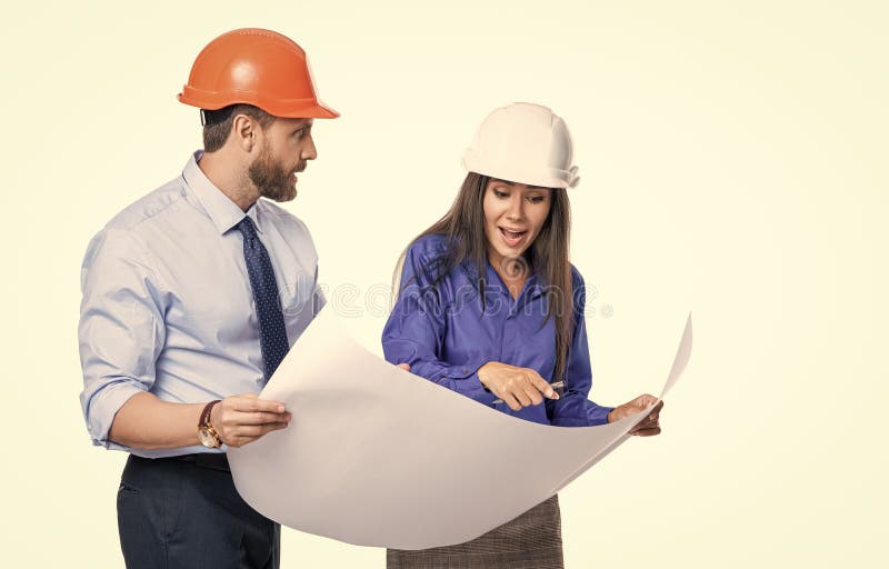 Safety Business. Data Protection. Supervisor Engineer with Blueprint ...