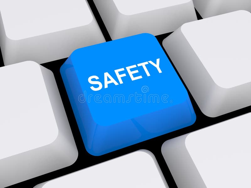 Safety button stock illustration. Illustration of white - 36343559