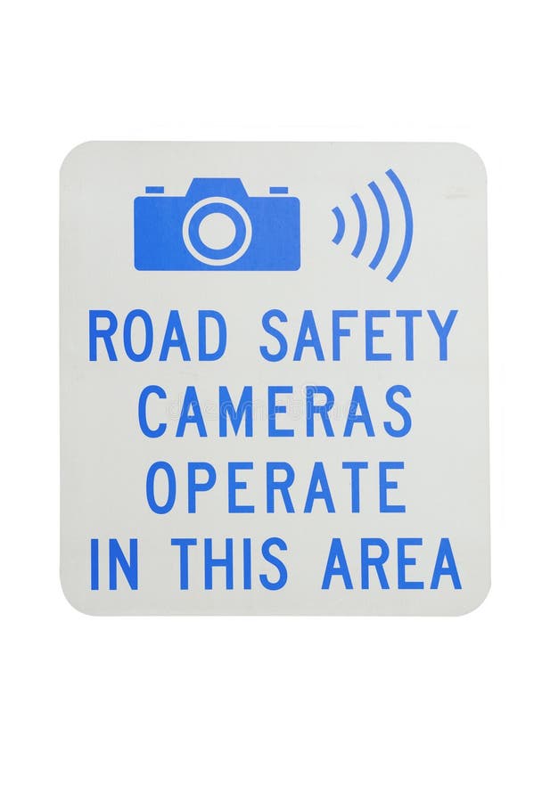 Safety Camera Sign stock image. Image of isolated, camera - 44863879