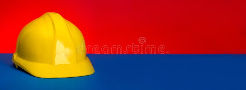 Safety Cap ABS Material Work Cap Labour Theme, Copy Space Banner Stock ...