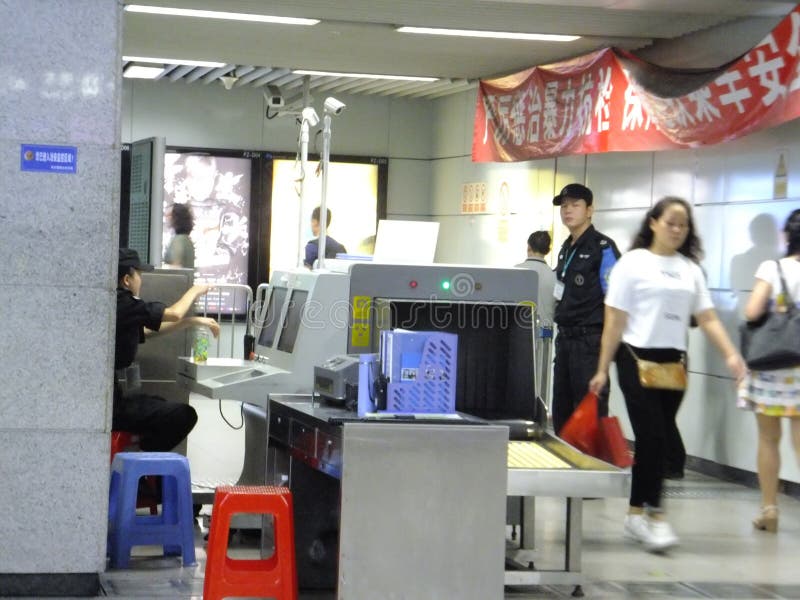 Safety Check of Subway Station Editorial Stock Photo - Image of ...