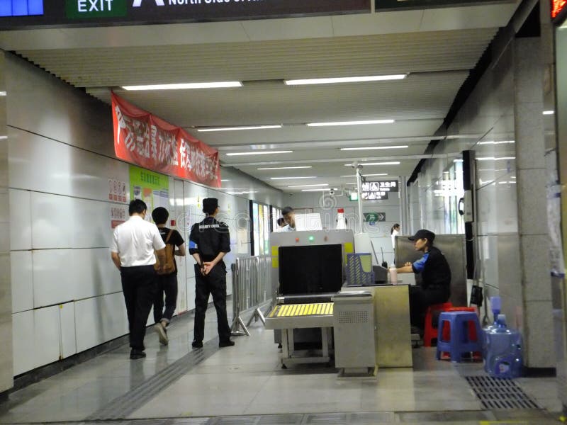Safety Check of Subway Station Editorial Photo - Image of rail, guards ...