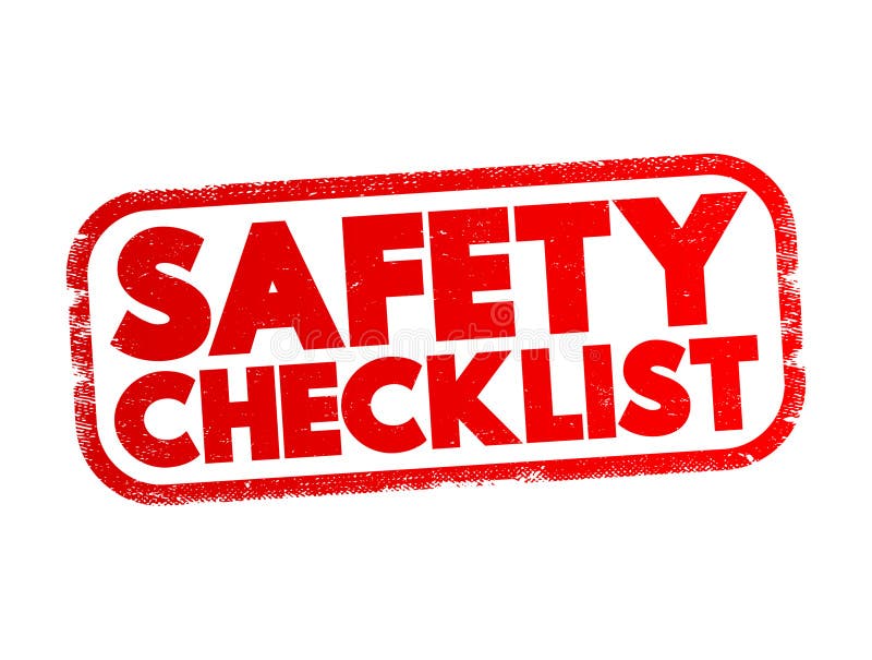 Safety Checklist Text Button on Keyboard, Concept Background Stock ...