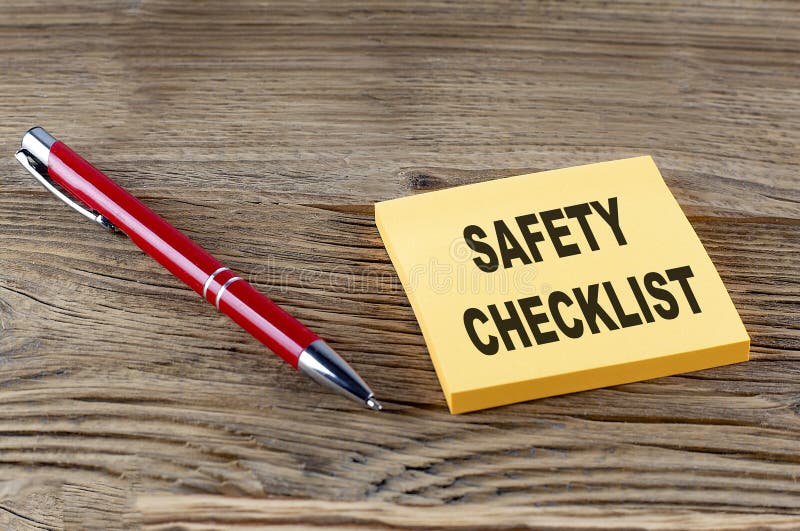 Safety Checklist on White Paper Stock Photo - Image of precautions ...