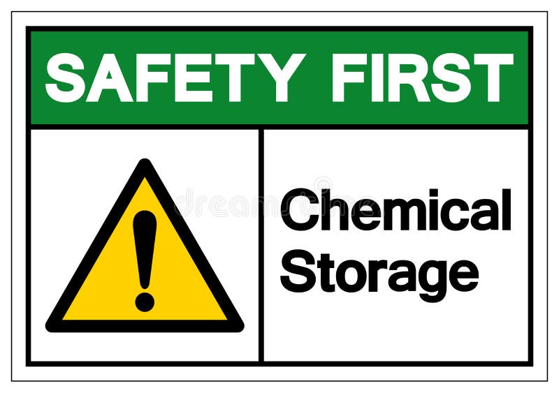 Safety Chemical Storage Symbol Sign ,Vector Illustration, Isolate on ...