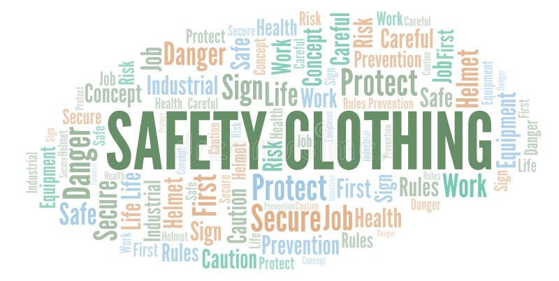 Safety Clothing Word Cloud. Stock Illustration - Illustration of ...