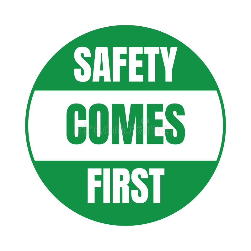 Safety Comes First Symbol Icon Stock Illustration - Illustration of ...