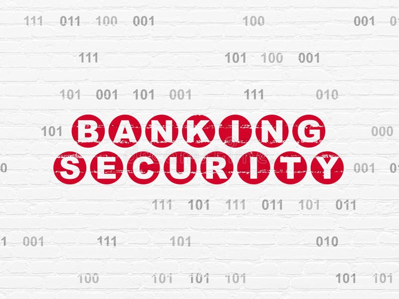 Safety Concept: Banking Security on Wall Background Stock Image - Image ...
