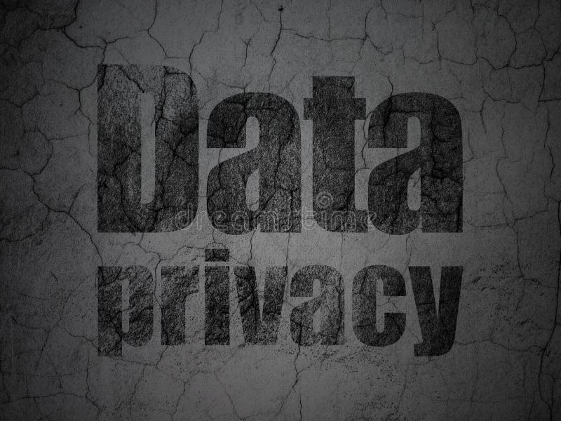 Safety Concept: Data Privacy on Grunge Wall Background Stock ...