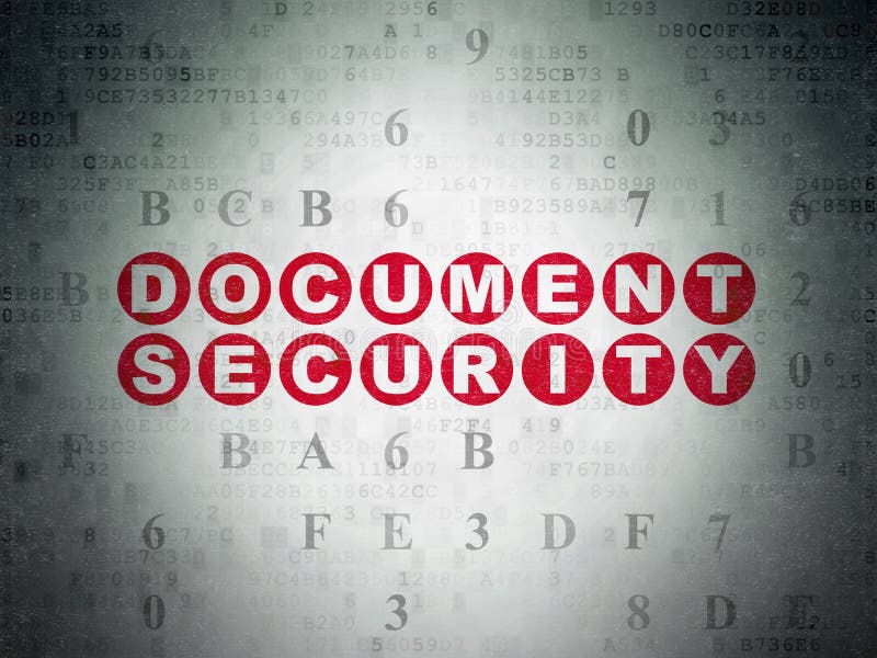 Safety Concept: Document Security on Digital Paper Stock Illustration ...