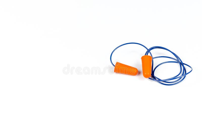 Safety Concept Ear Plug on White Background Stock Photo - Image of ...